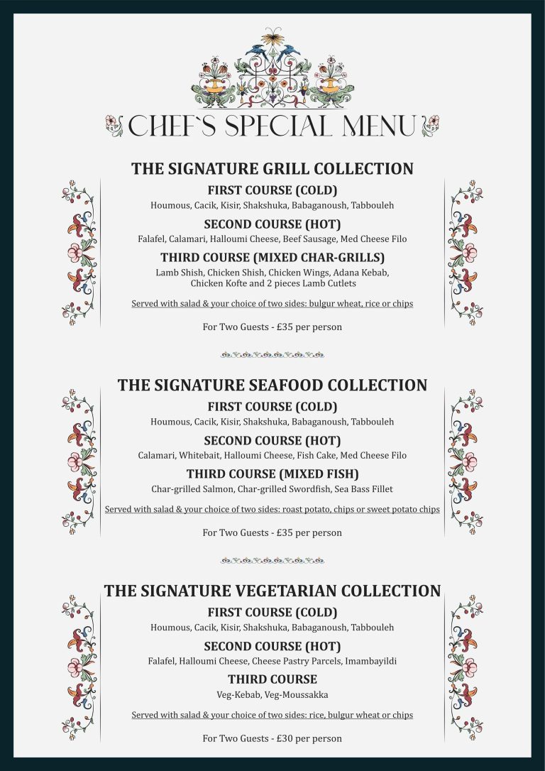 Mediterranean Menu in Oxted | Medora Bar & Kitchen